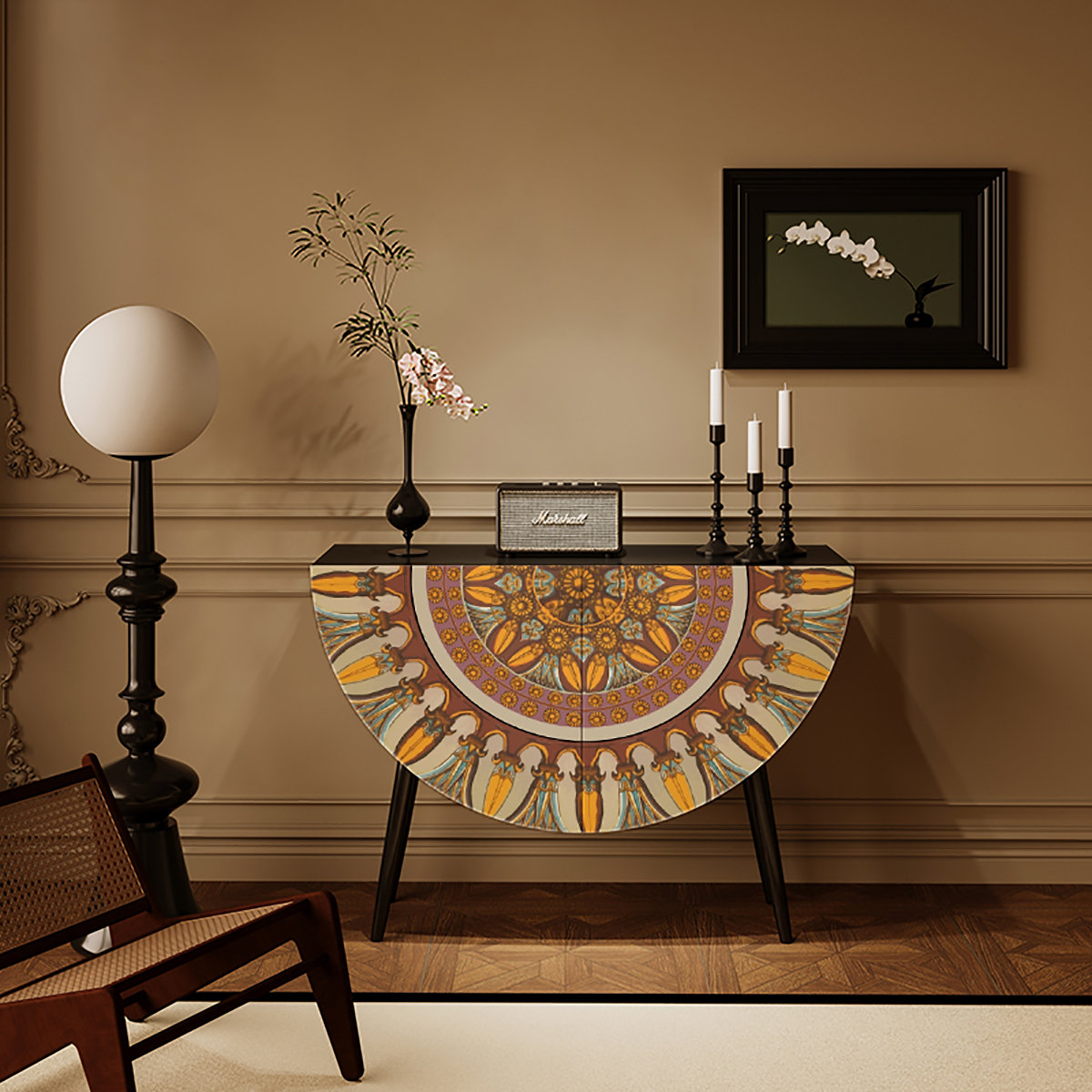 Dakota Fields Semicircle home living room locker decor cabinet | Wayfair