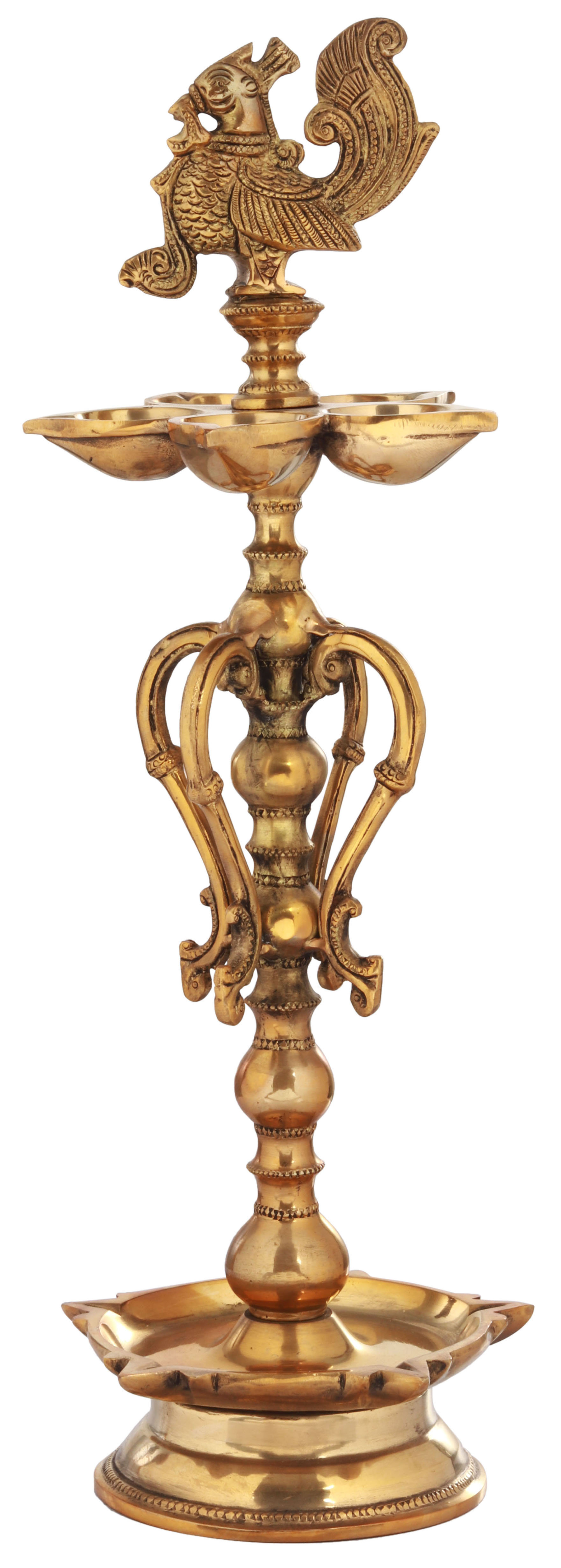 Bungalow Rose 16" Auspicious Ritual Lamp In Brass | Handmade | Made In ...