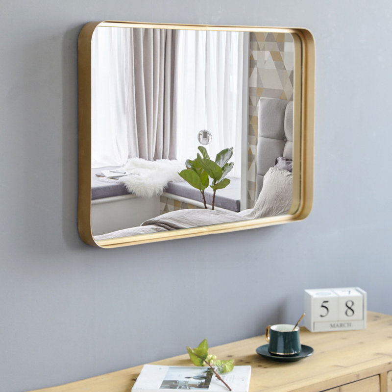 Mercer41 Rashawn Rectangle Metal Wall Mirror & Reviews | Wayfair