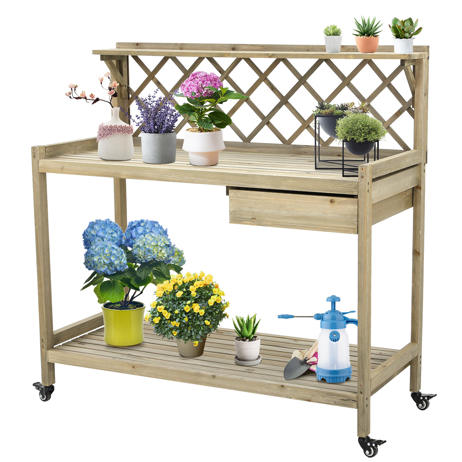 Arlmont & Co. Janajah Outdoor Potting Bench Garden Table & Reviews ...