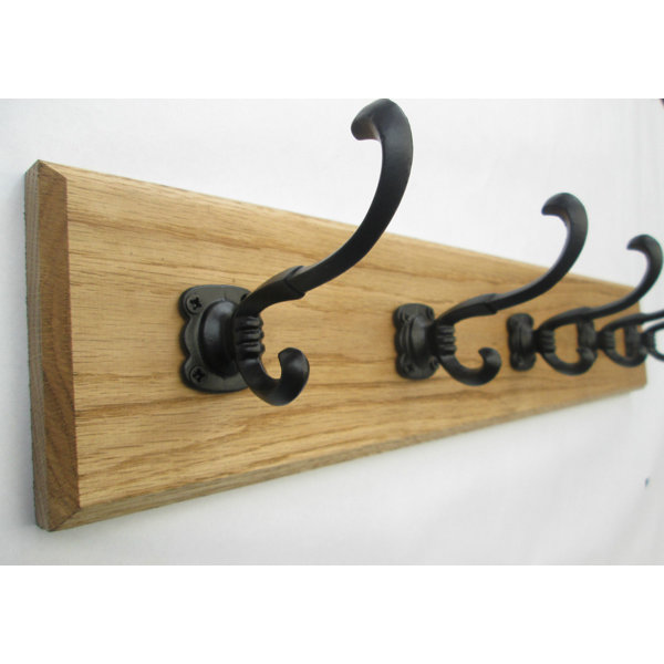 Rosalind Wheeler Pinal Solid Wood Wall 5 - Hook Wall Mounted Coat Rack ...