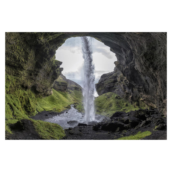 East Urban Home Hidden Waterfall 3.2m x 4.8m Textured Matte Peel ...