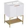 Mercer41 Tykel 24 Single Bathroom Vanity with Solid Wood+MDF Top | Wayfair
