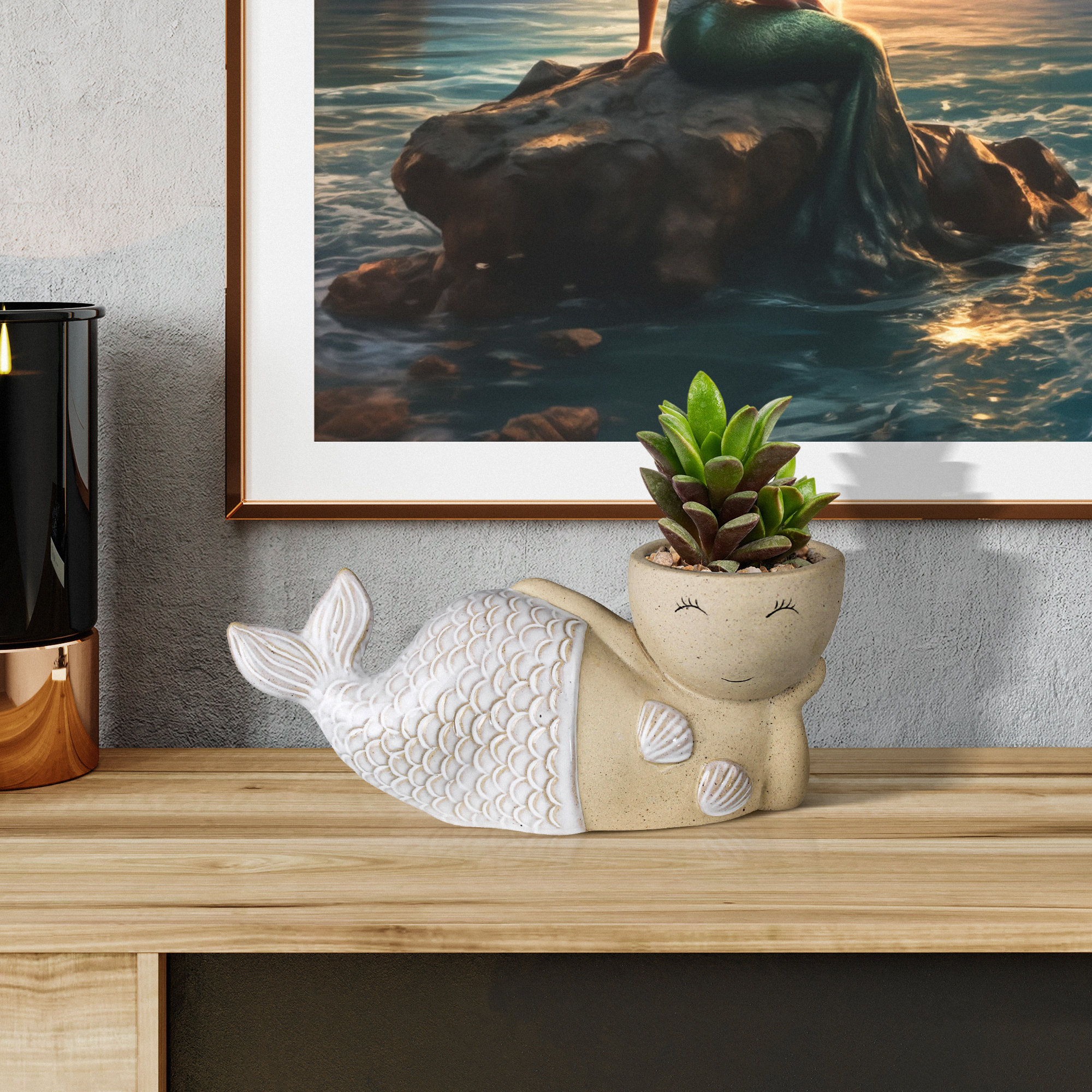 Wade Logan Boltuch Laying Mermaid Statue Planter & Reviews - Wayfair Canada