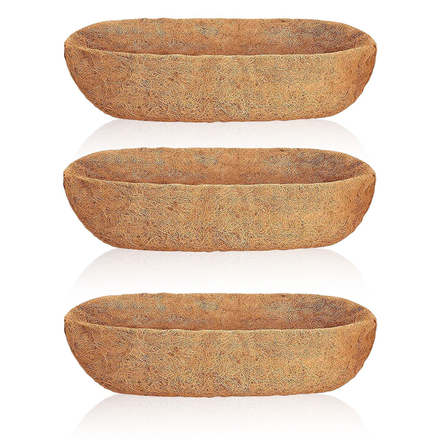 Arlmont & Co. 3Pcs Trough Coco Liners For Planters Coconut Coir Planter ...