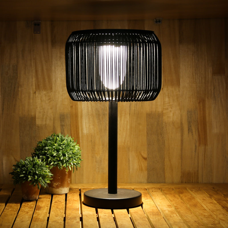 HAPLIFE 20" Solar Powered Integrated LED Outdoor Table Lamp & Reviews ...