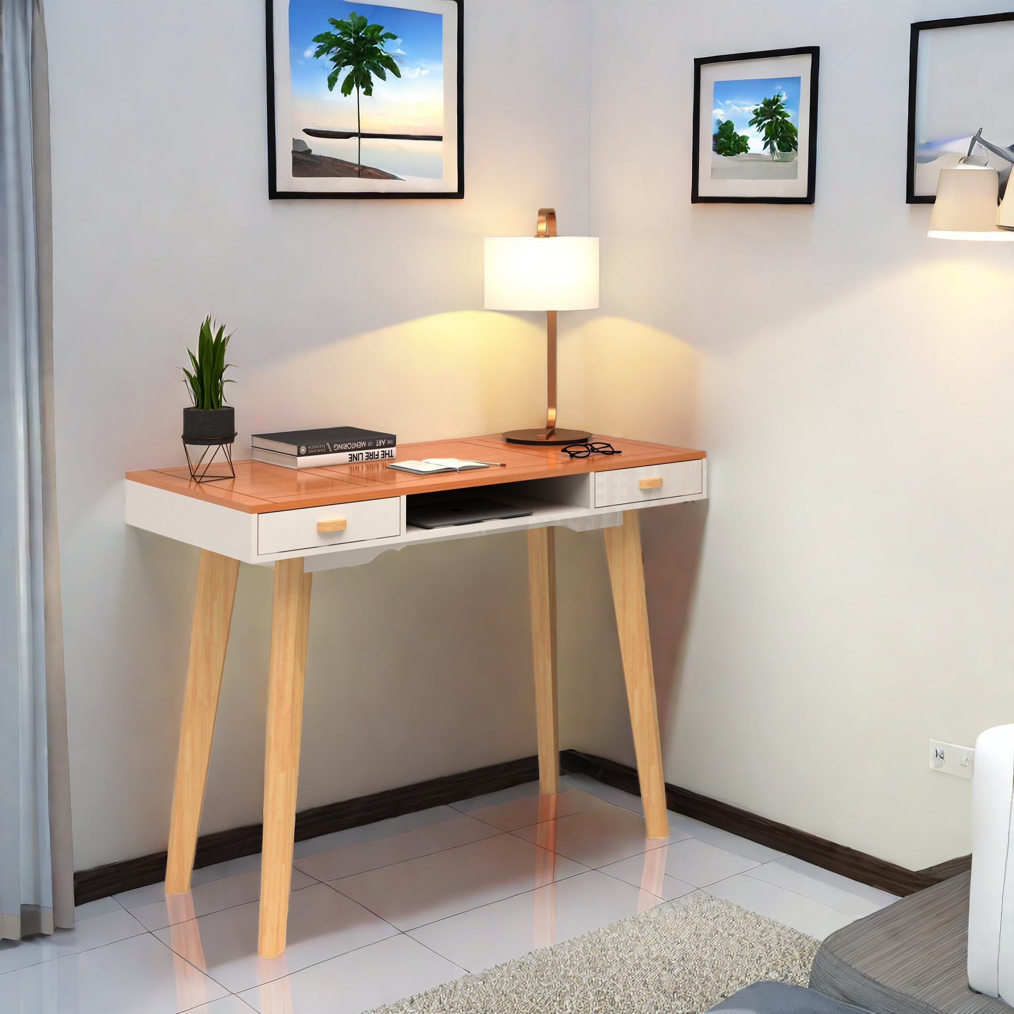 George Oliver Wooden Writing Desk For Office,solid Wood Computer Table ...