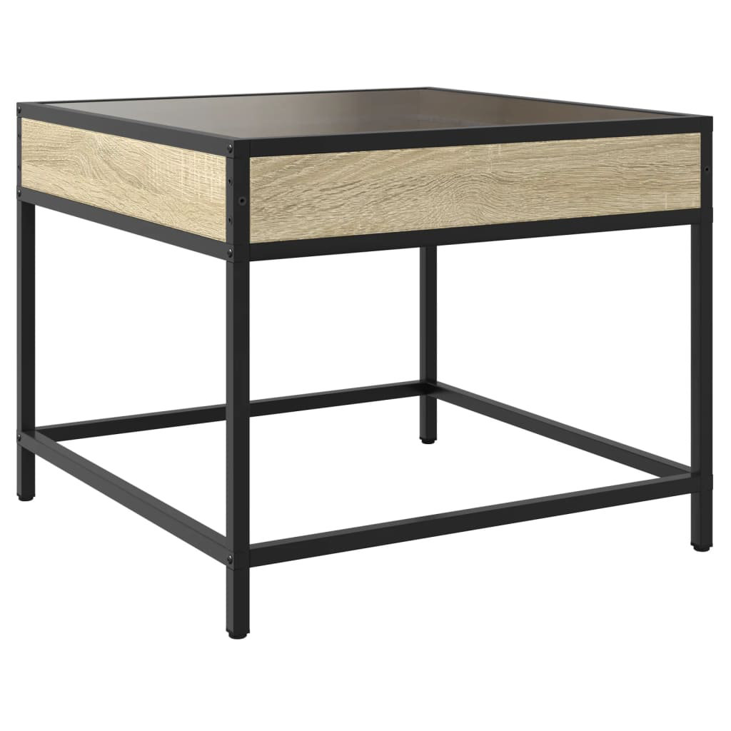 Brayden Studio® Coffee Table Engineered Wood, Glass, Metal Small | Wayfair