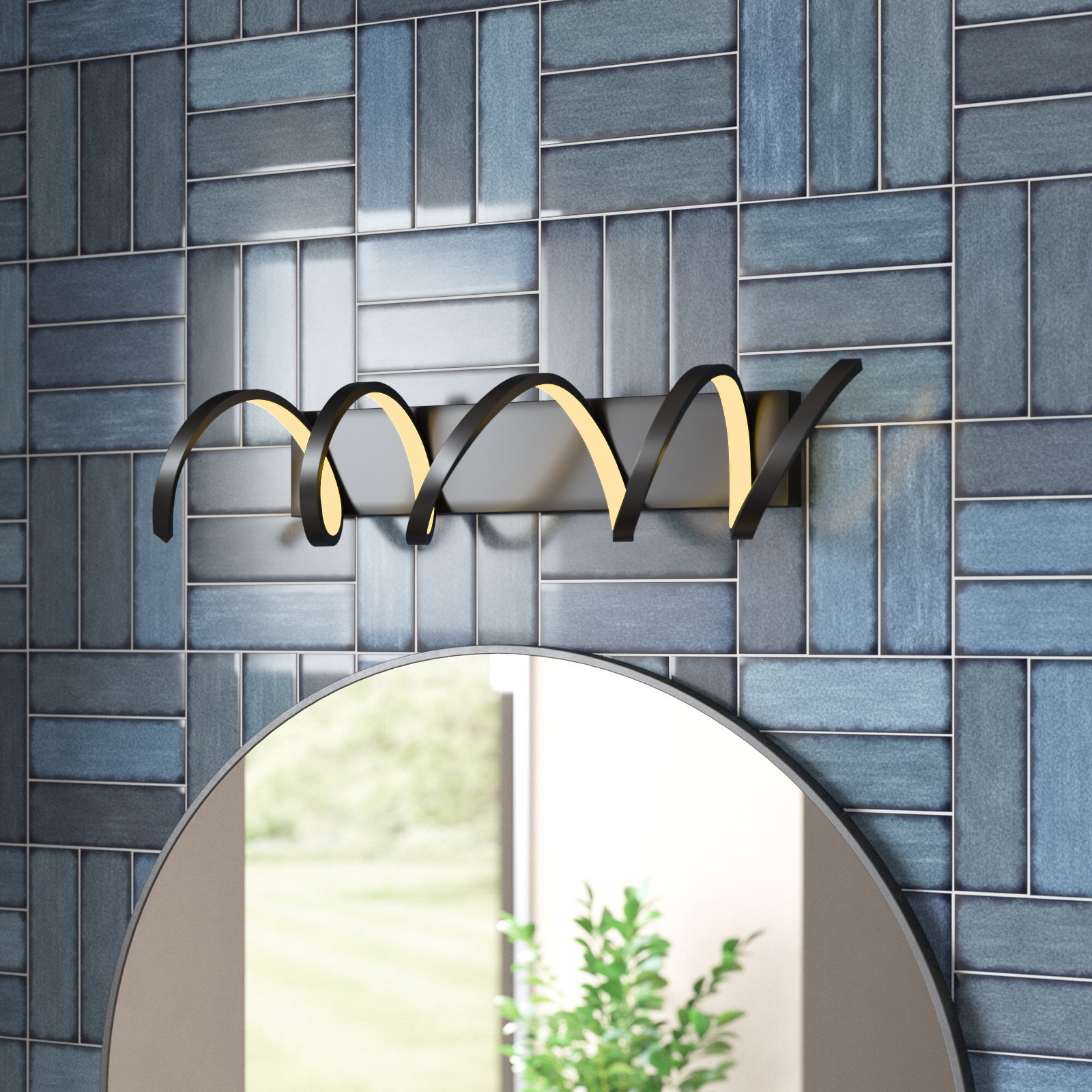 Wade Logan Barre d'éclairage de salle de bain 1 lumière DEL à intensité ...