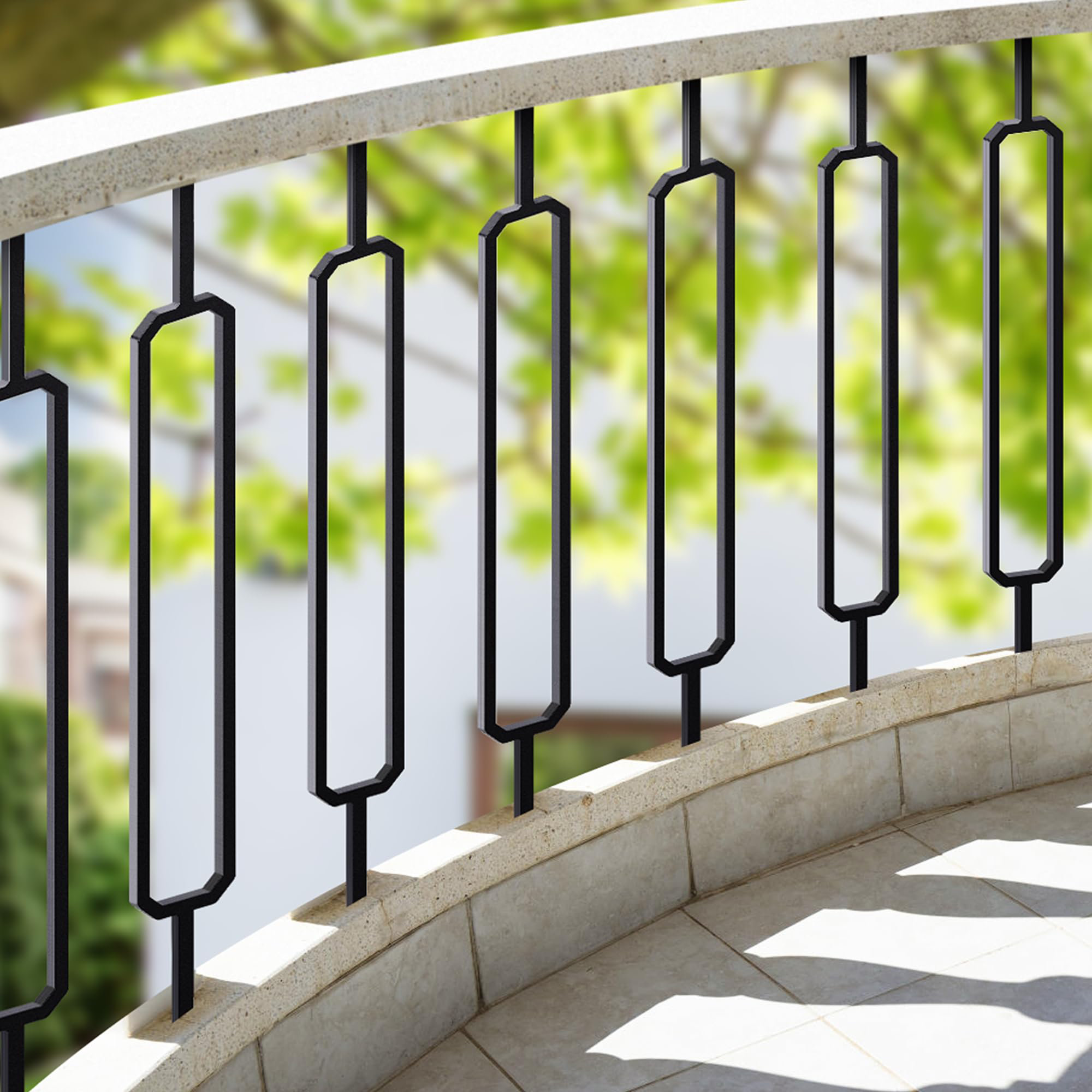 BTERAZ Iron Balusters 10 Pack, Rhomboid | Wayfair