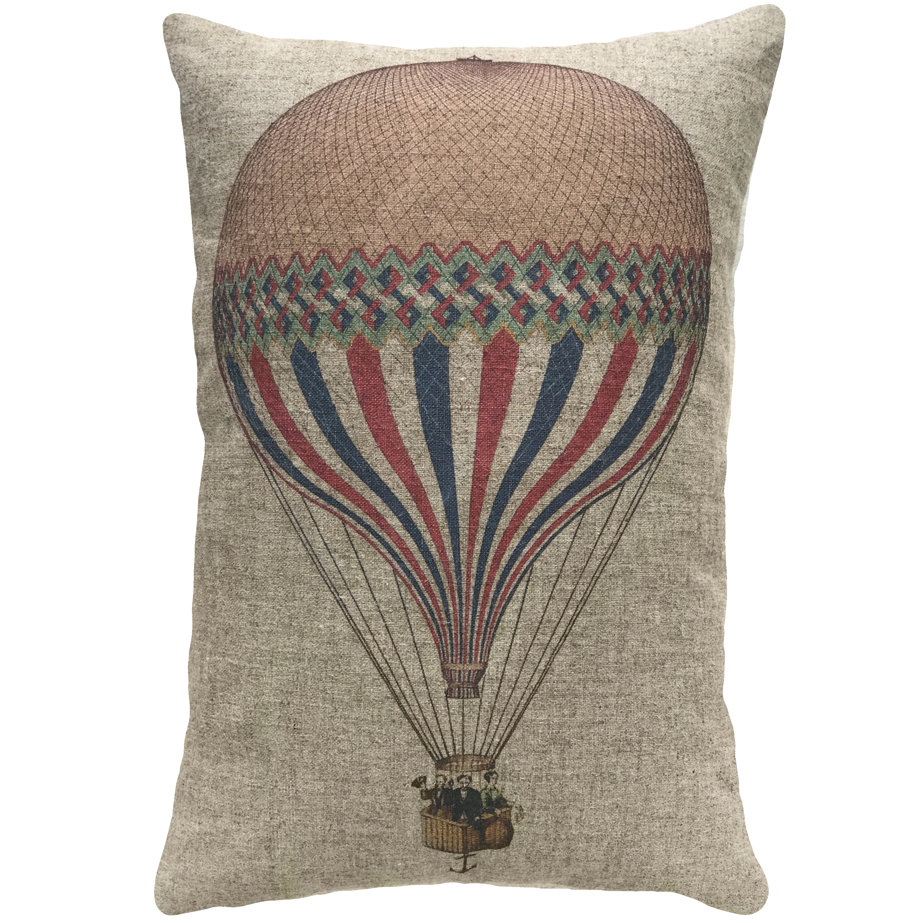 TheWatsonShop Hot Air Balloon Linen Throw Pillow | Wayfair