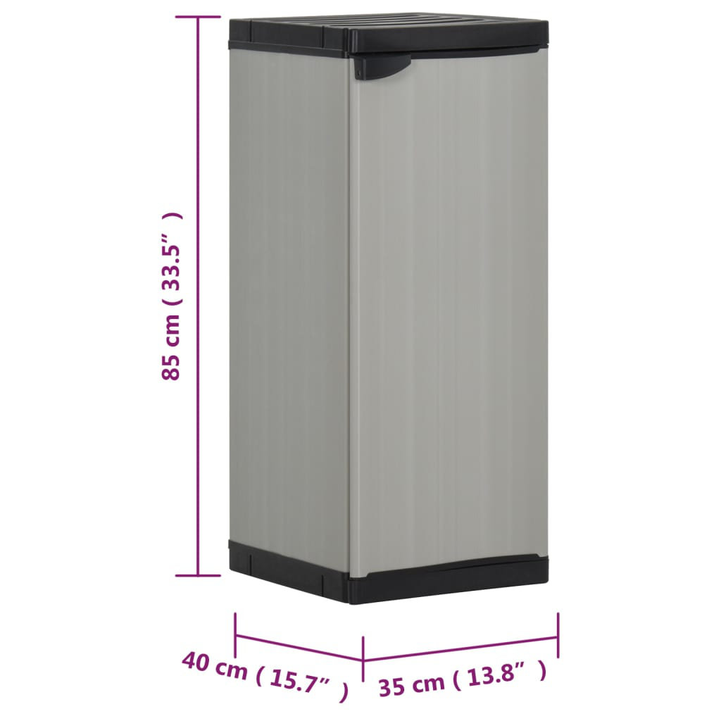 VidaXL PVC/Polypropylene Cabinet Deck Box in Gray/Black | Wayfair