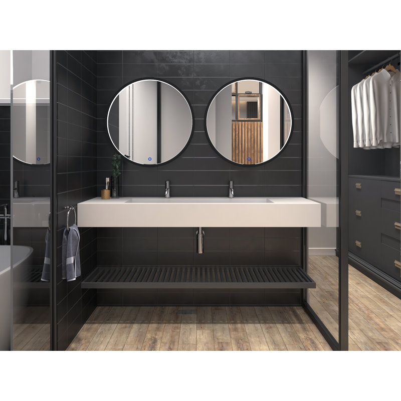 CastelloUSA Pyramid 60'' Solid Surface Rectangular Vessel Bathroom Sink ...