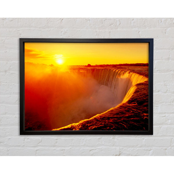 Bright Star Sunsets Over Niagara Falls - Single Picture Frame Art ...