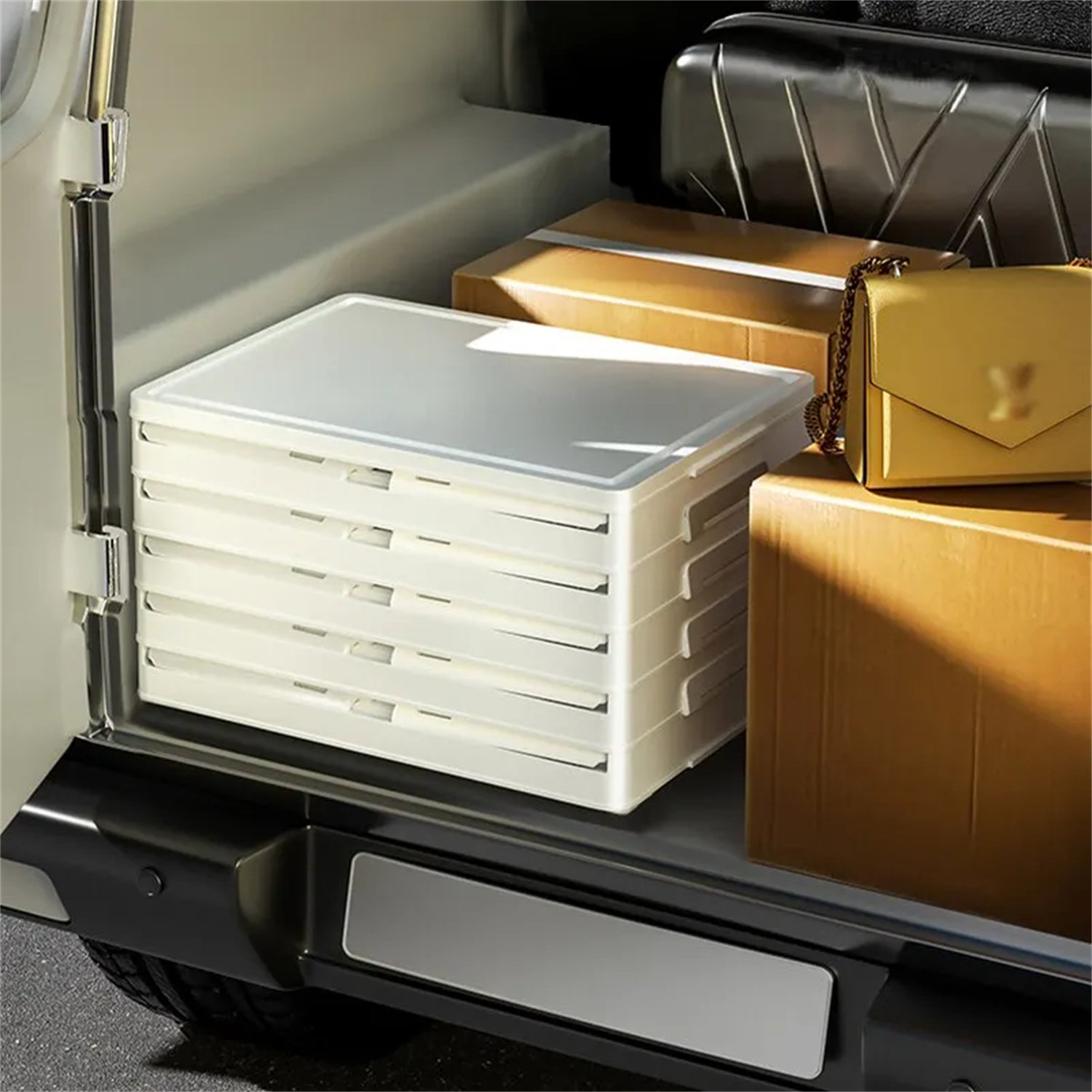 Rebrilliant 1Pc Stackable Folding Shoe Box - Free-Installation Storage ...