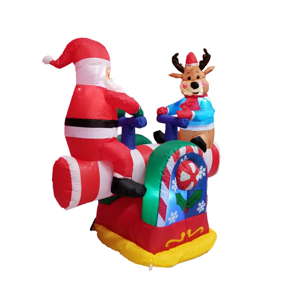 The Holiday Aisle® 4 Foot Tall Lighted Animated Christmas Inflatable ...