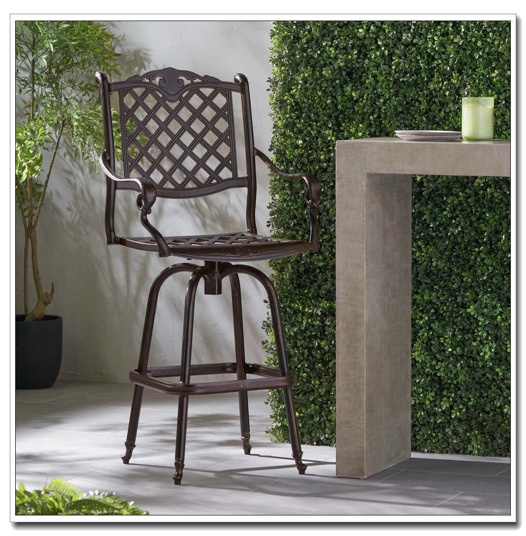 Corrigan Studio® Cast Aluminium Bar Stools | Wayfair