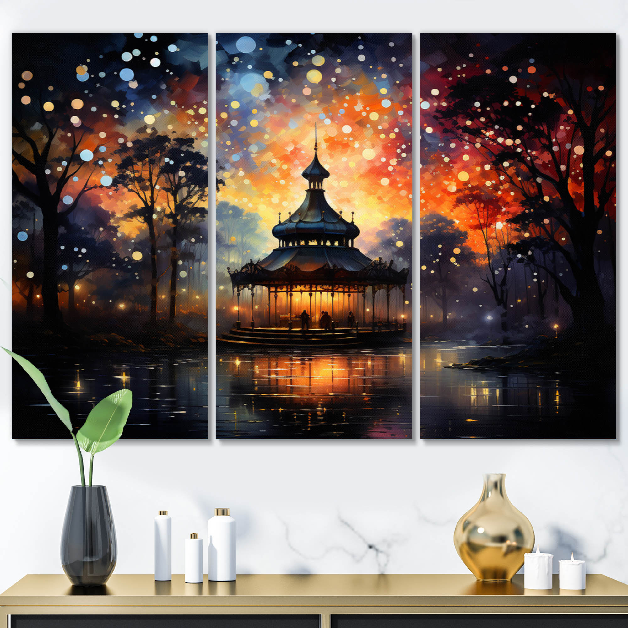 Red Barrel Studio® Carousel Pointillism Dot - Architecture Metal Wall ...