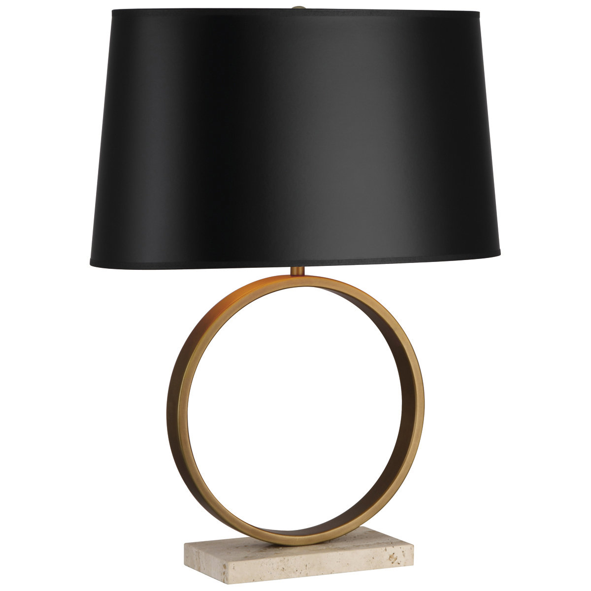 Robert Abbey Metal Ring Table Lamp with Stone Base | Perigold