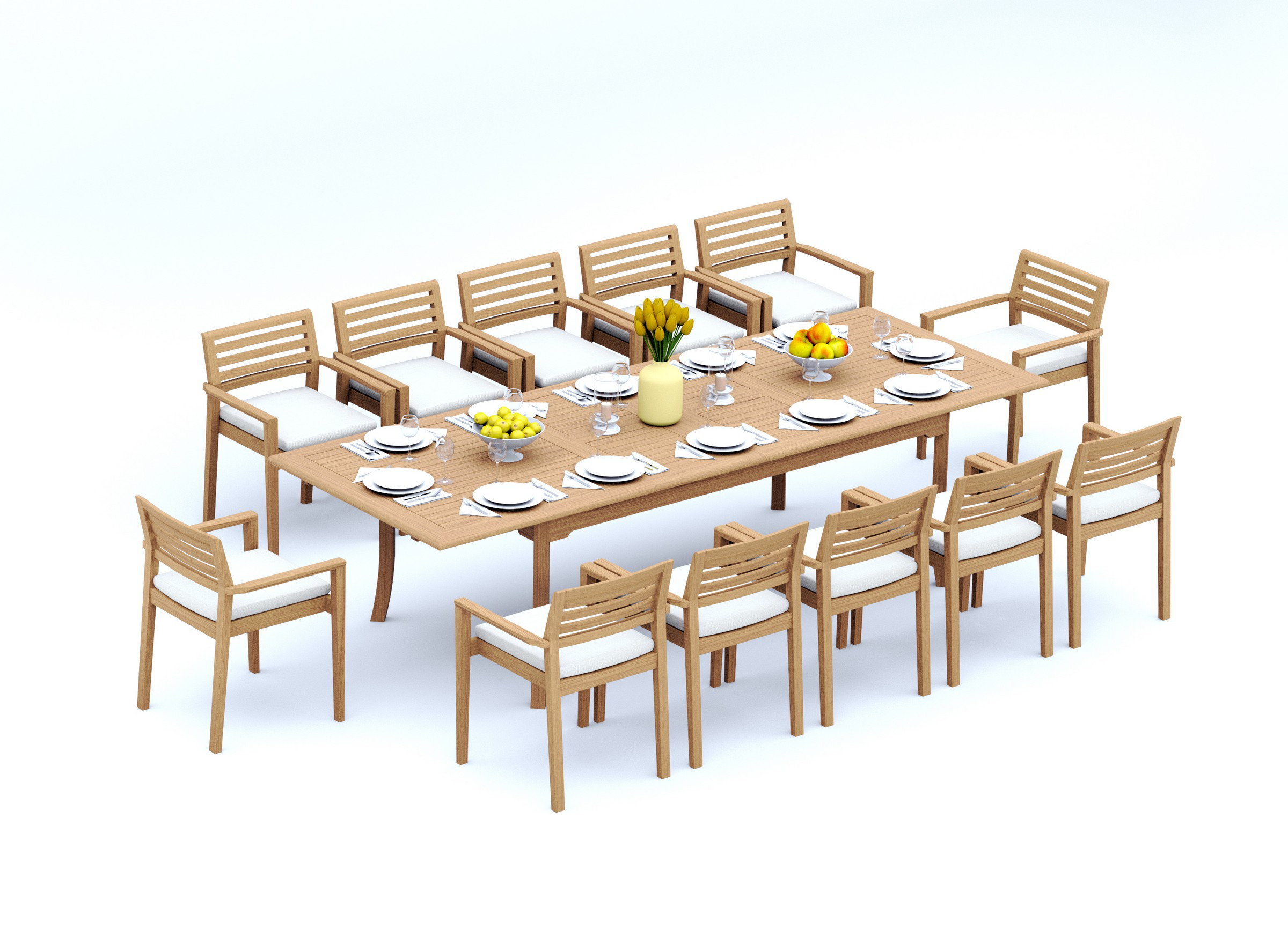 Red Barrel Studio® Bechtel 12 - Person Rectangle Outdoor Dining Set ...