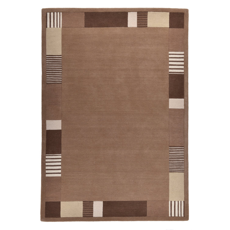 Theko Royal Nepali Hand Tufted Wool Brown Rug | Wayfair.co.uk