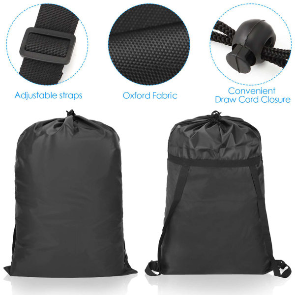 Rebrilliant Heavy Duty Foldable Large Laundry Bag Storage Backpack with ...