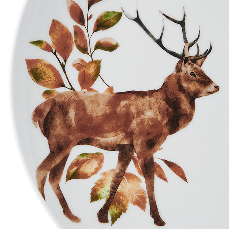 Studio Nova Woodland Wonders 12-Piece Porcelain Dinnerware Set, Service ...