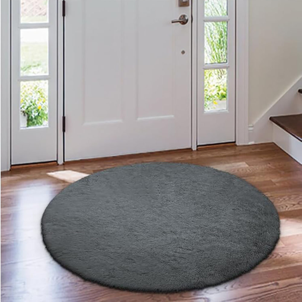 Latitude Run® 4X4 Feet Round Area Rugs, Non-Slip Floor Shaggy Rugs ...