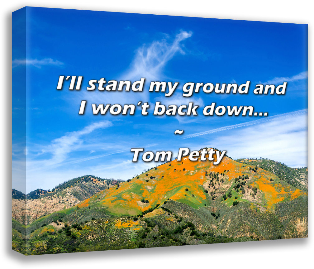 Latitude Run® Tom Petty Quote: I’ll stand my ground and I won’t back ...