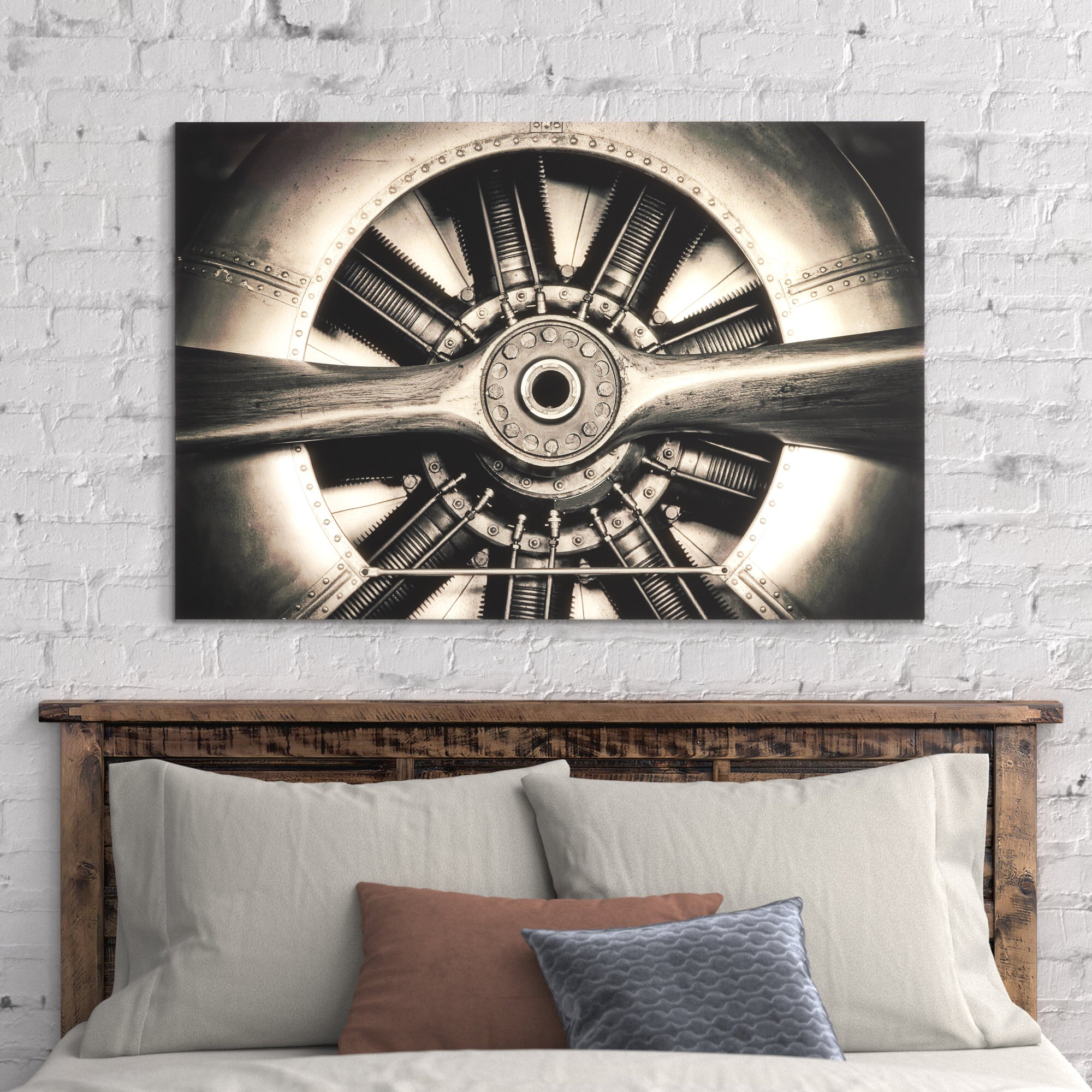Steelside™ 'Vintage Plane Prop' Photographic Print on Glass & Reviews ...