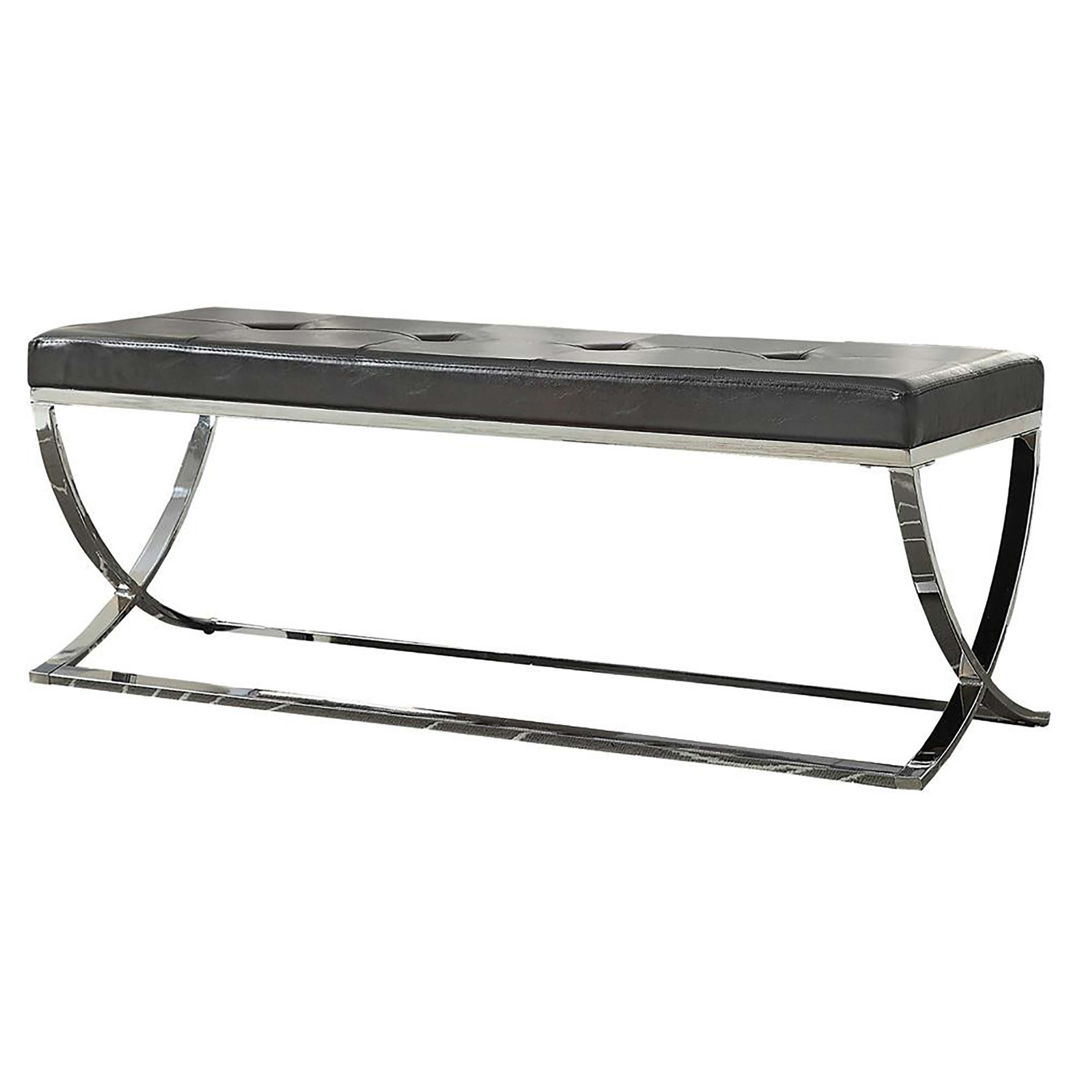 Brayden Studio® Black Curve-Leg Bench | Wayfair