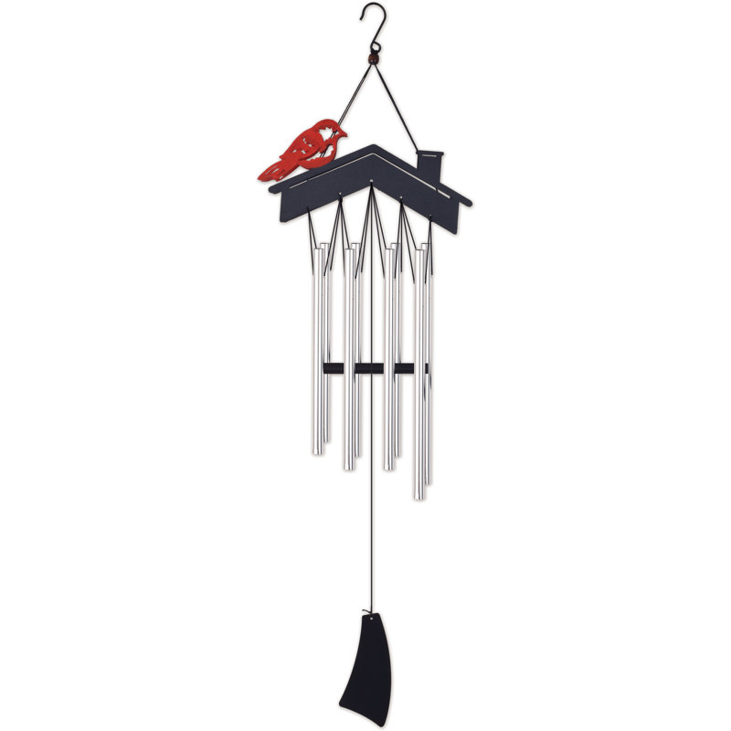Arlmont & Co. 32" Red Robin Wind chime | Wayfair