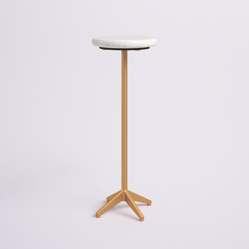Etta Avenue™ Houston Marble Top Pedestal Side Table & Reviews - Wayfair ...