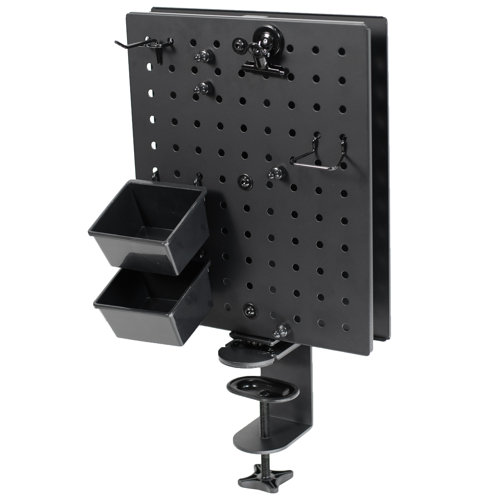 VIVO Steel Clamp-on 10" x 12" Rotating Pegboard, Magnetic Privacy Panel ...
