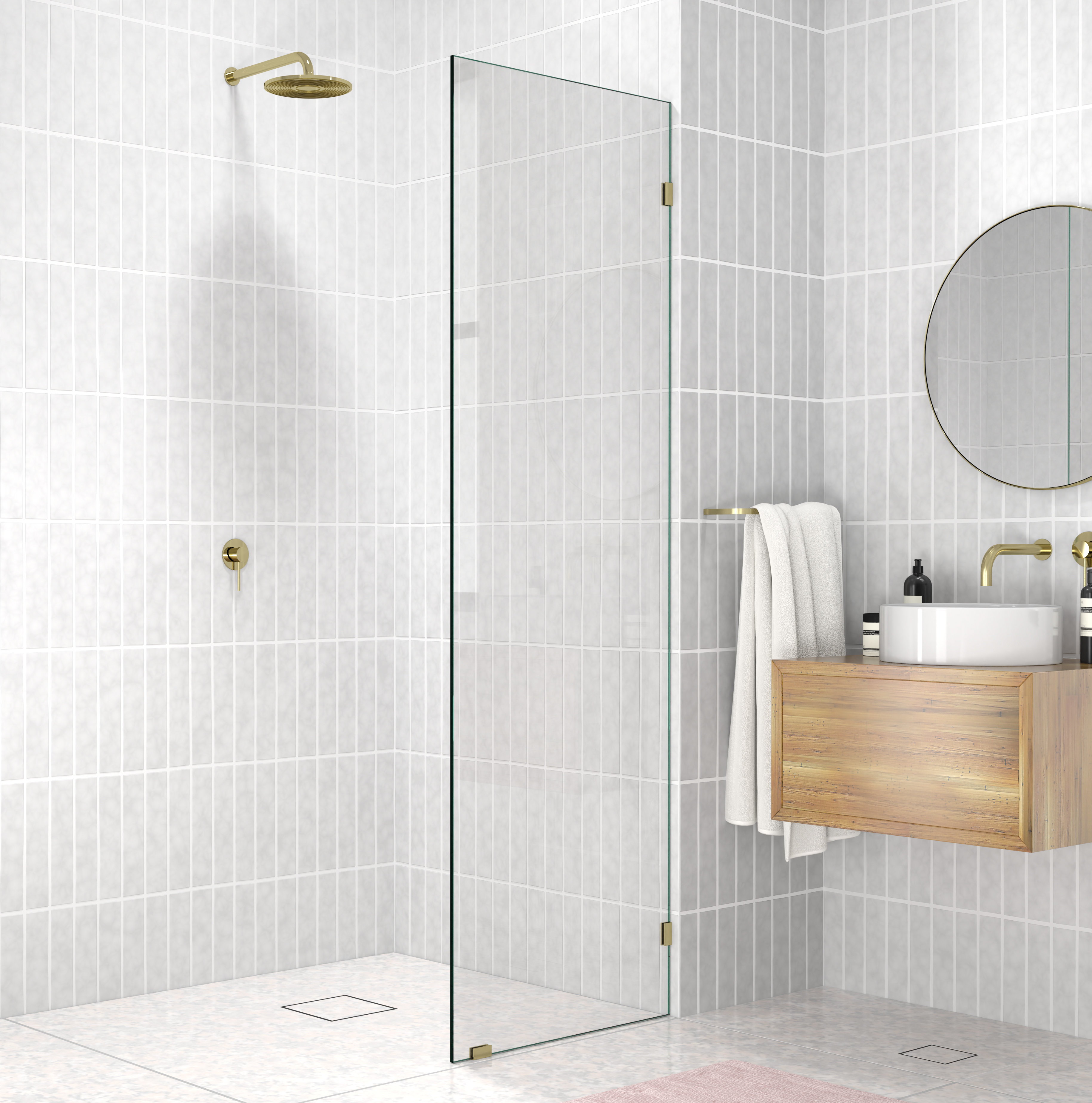 Glass Warehouse 7" W x 78" H Frameless Fixed Glass Panel & Reviews ...