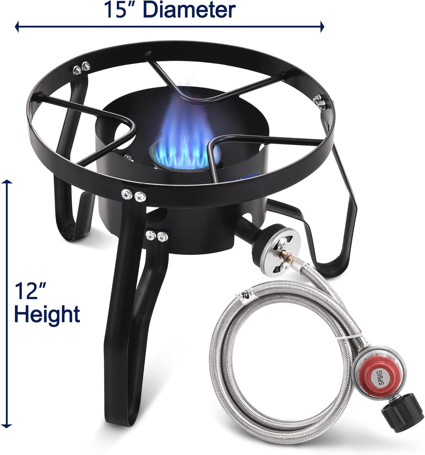 ARC 41qt Outdoor Wok And Propane Stove Outdoor Cooker Set, 21" Heavy ...