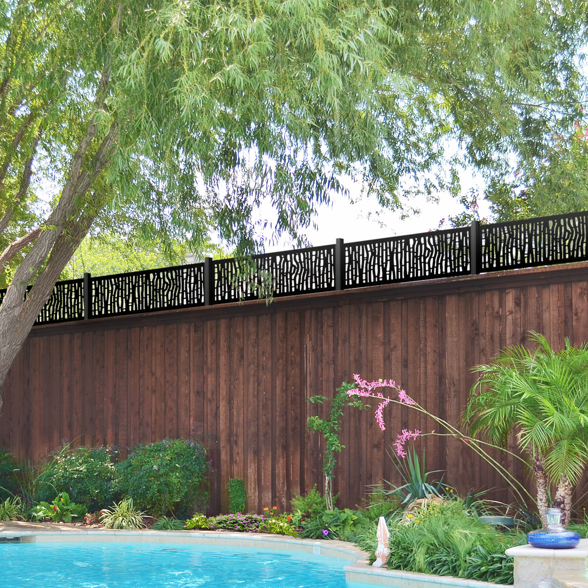 OUTDECO 18" Galvanized Steel Wall Extension Post, Black & Reviews | Wayfair