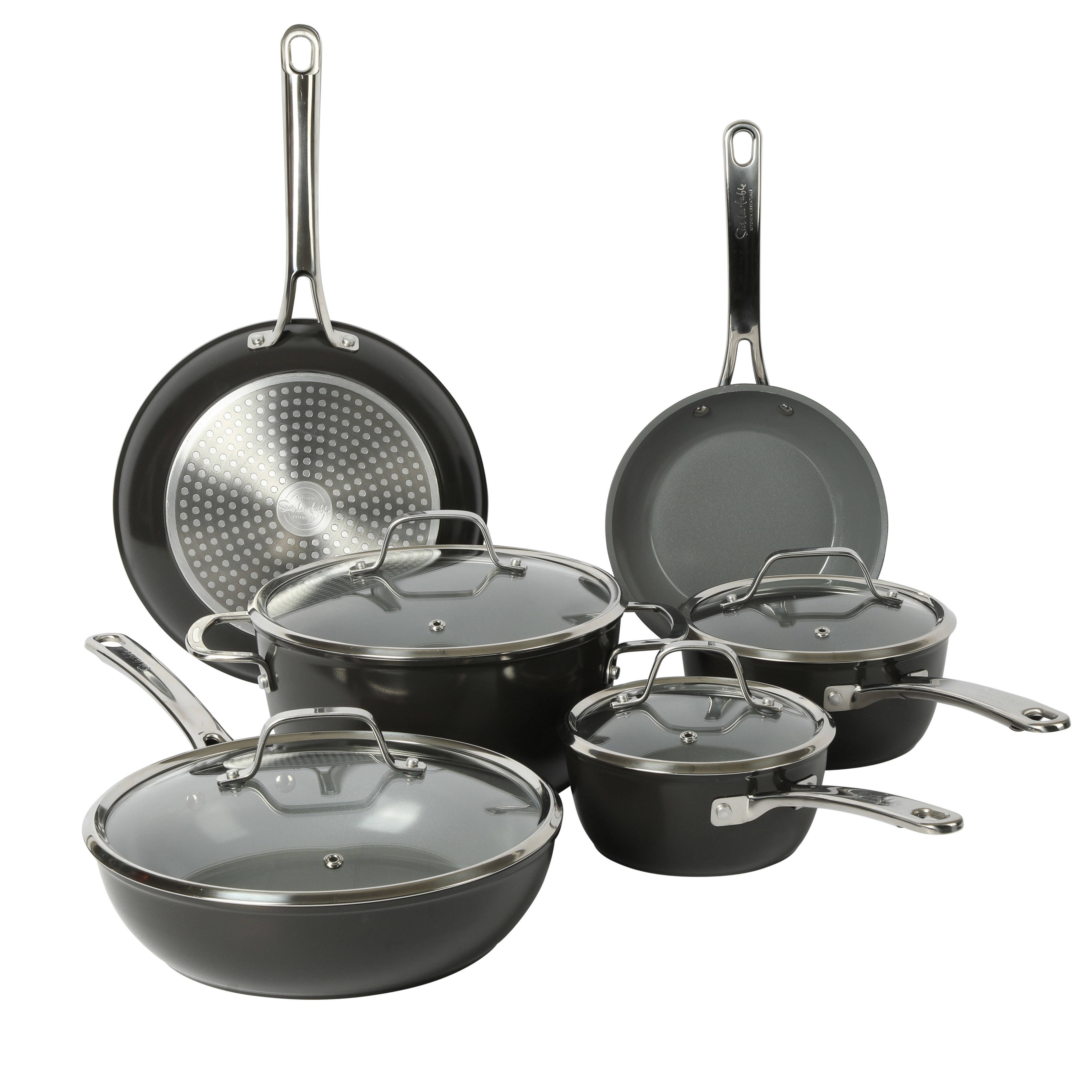 Sur La Table Kitchen Essentials 10 - Piece Non-Stick Aluminum Cookware ...