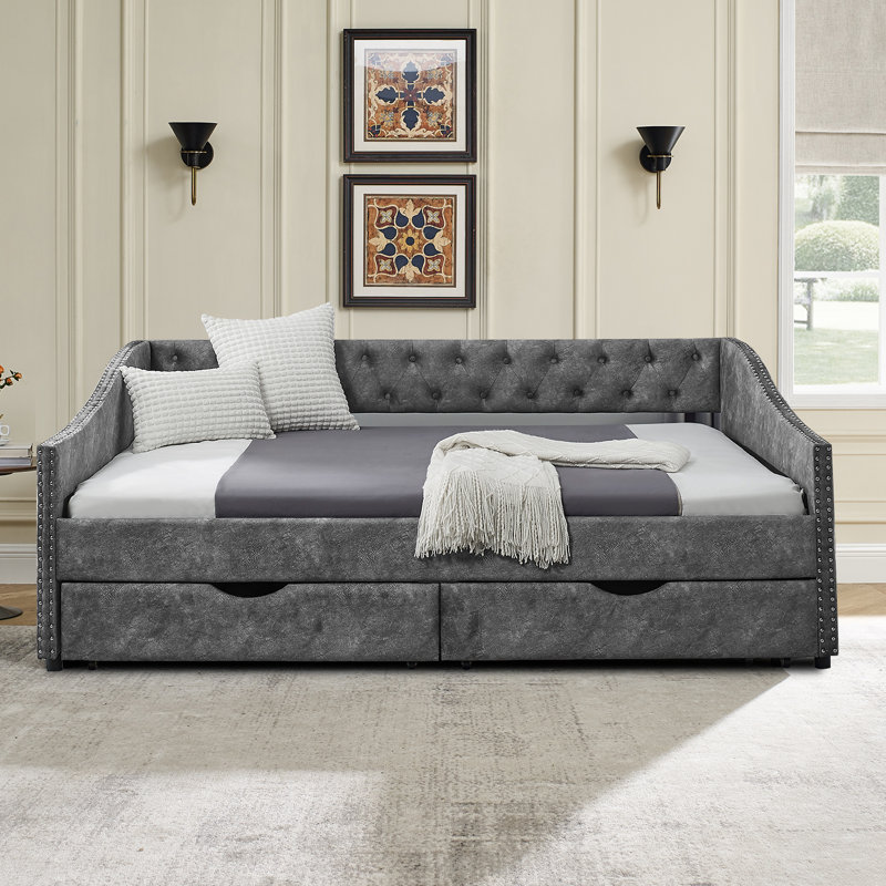Red Barrel Studio® Contemporary Full Size Upholstered Daybed with ...