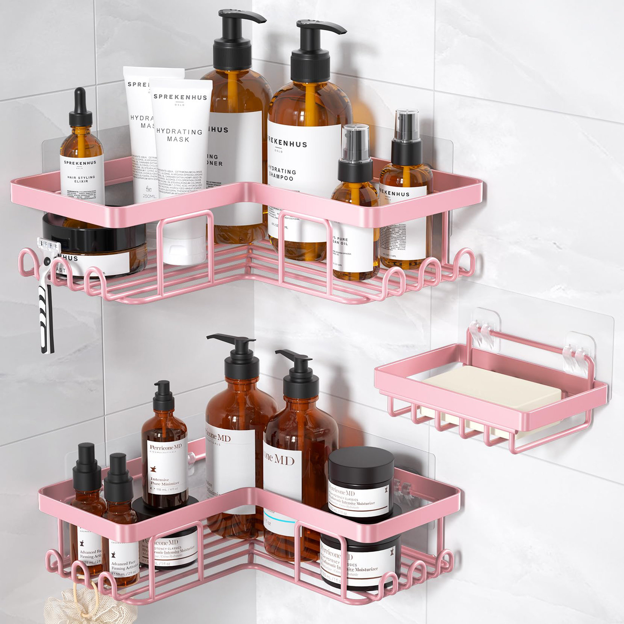 Rebrilliant Corner Adhesive Wall Mount Shower Cage 3-Pack - Wayfair Canada