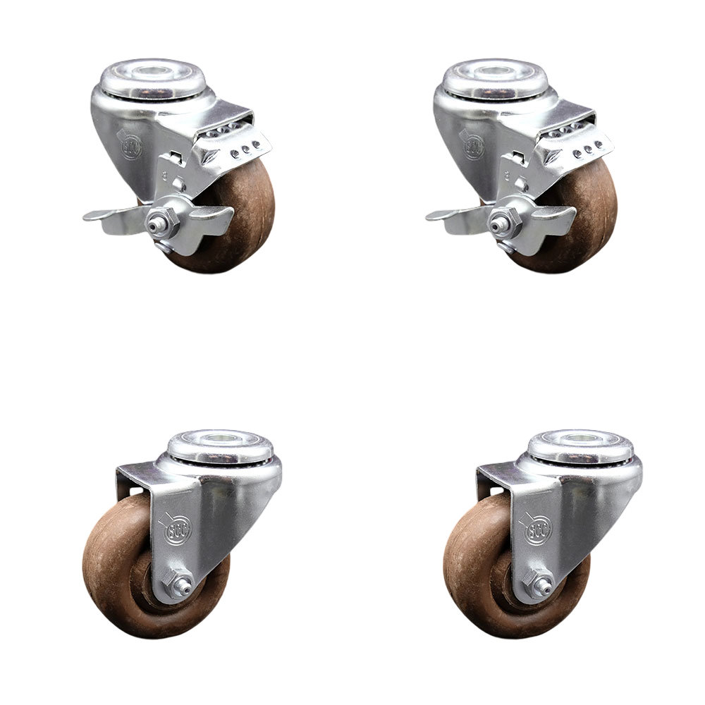 Service Caster 4-Piece Glass Filled Nylon Caster Set | Wayfair