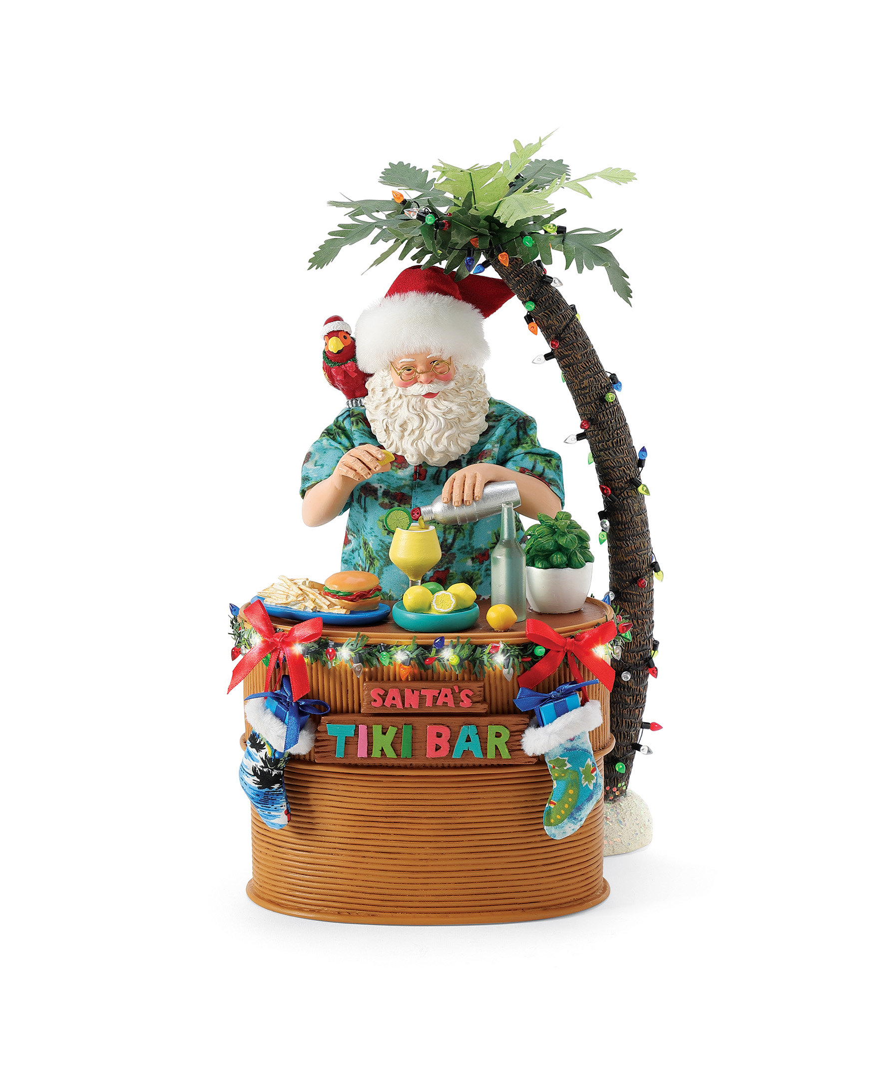 Possible Dreams By The Sea Santa's Tiki Bar Santa 13in | Wayfair