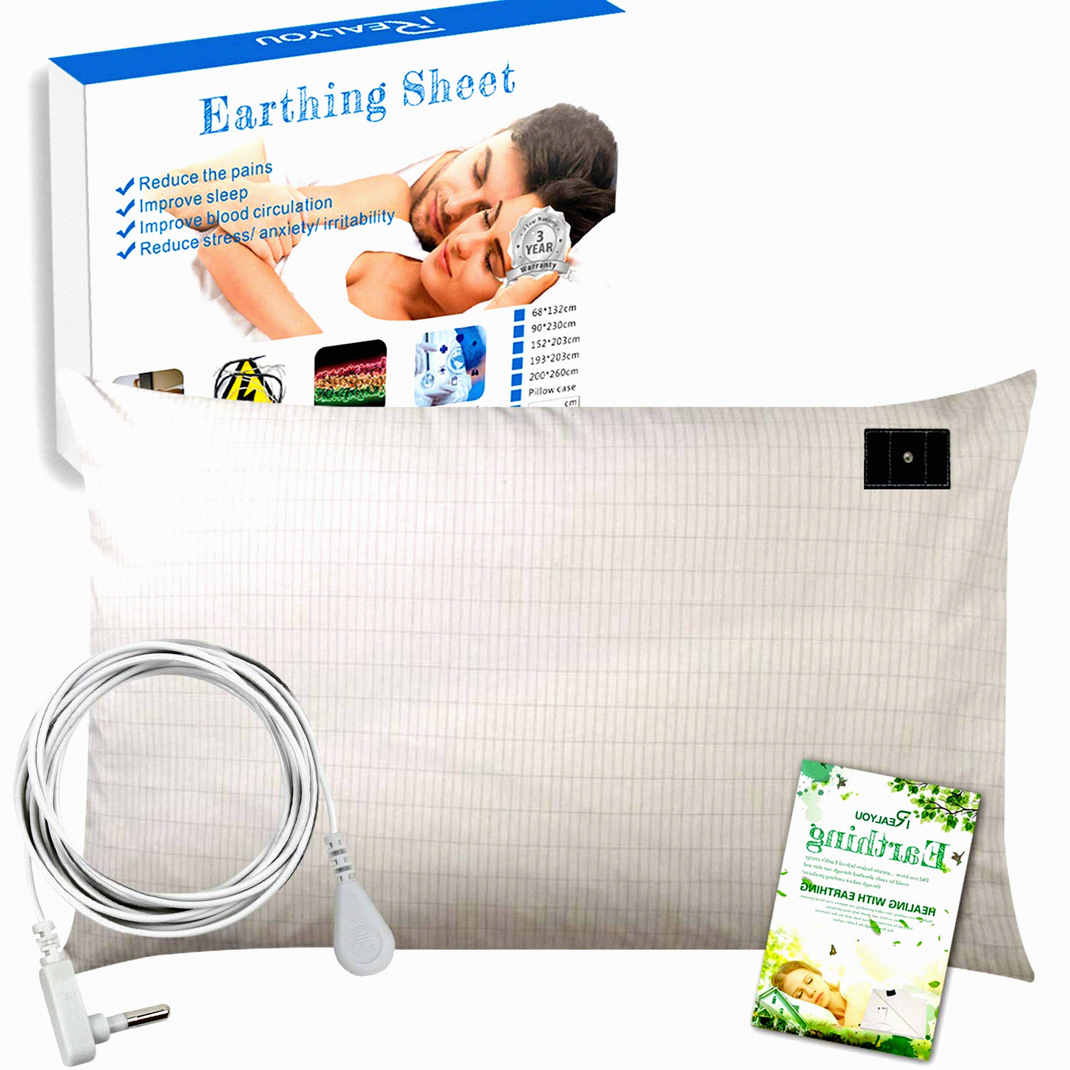BRBCA EarthGuard Cotton Grounding Pillowcase - Conductive Standard ...