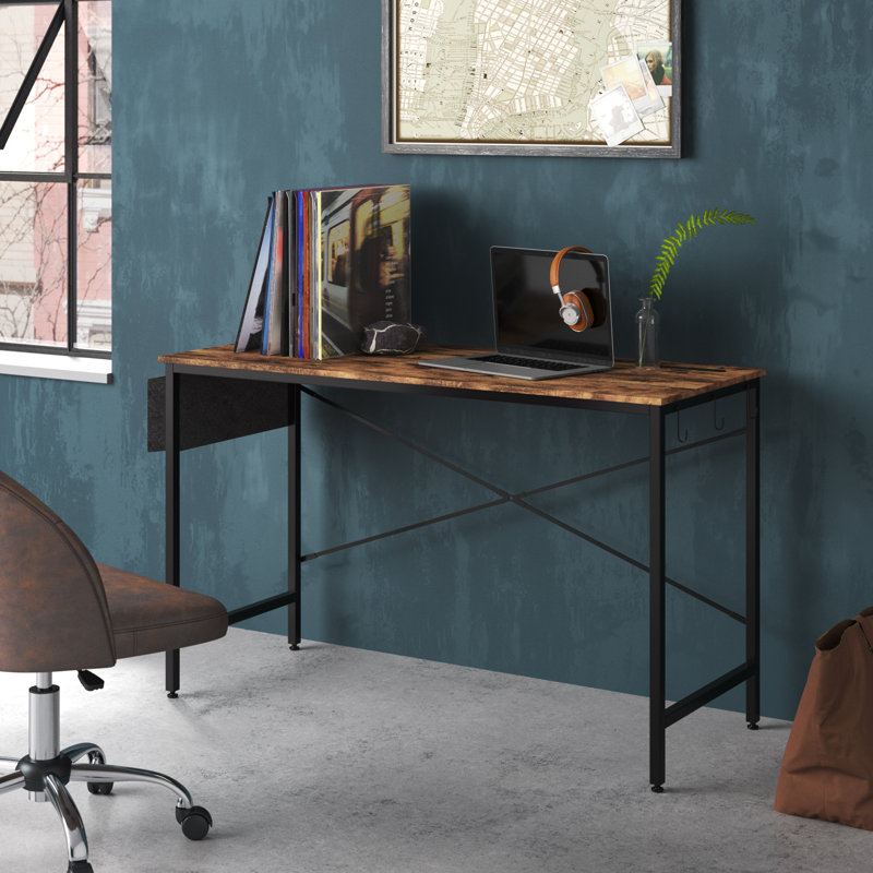 Steelside™ Grace Metal Base Writing Desk & Reviews | Wayfair