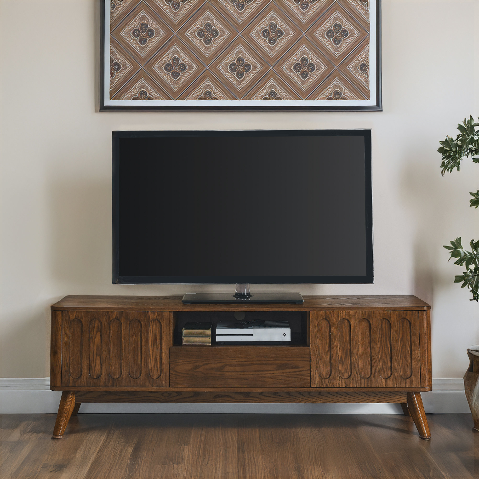Corrigan Studio® Modern Fluted TV Stand for 65" | Wayfair