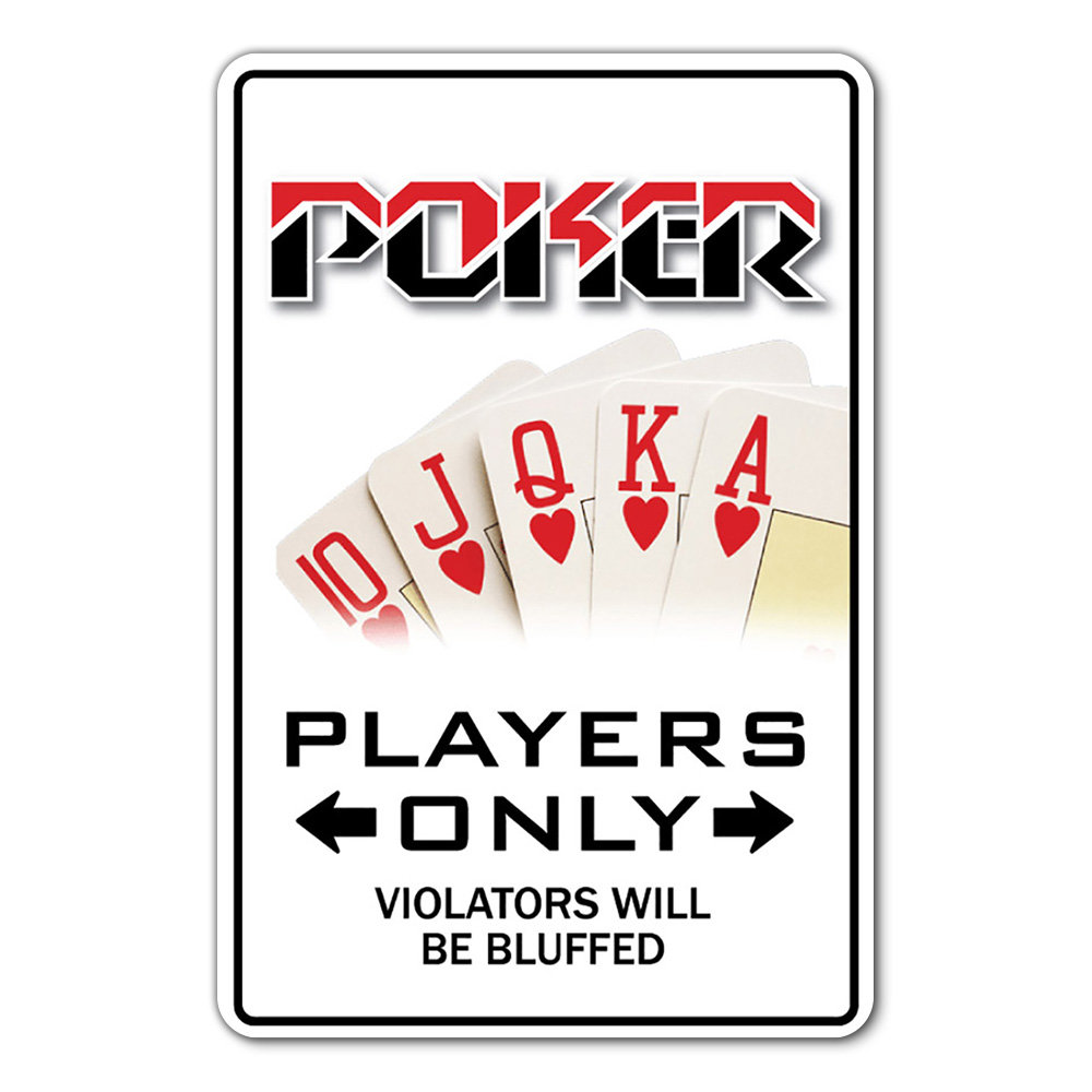 SignMission Poker Player Sign Parking Cards Dealer Gambler Gambling ...