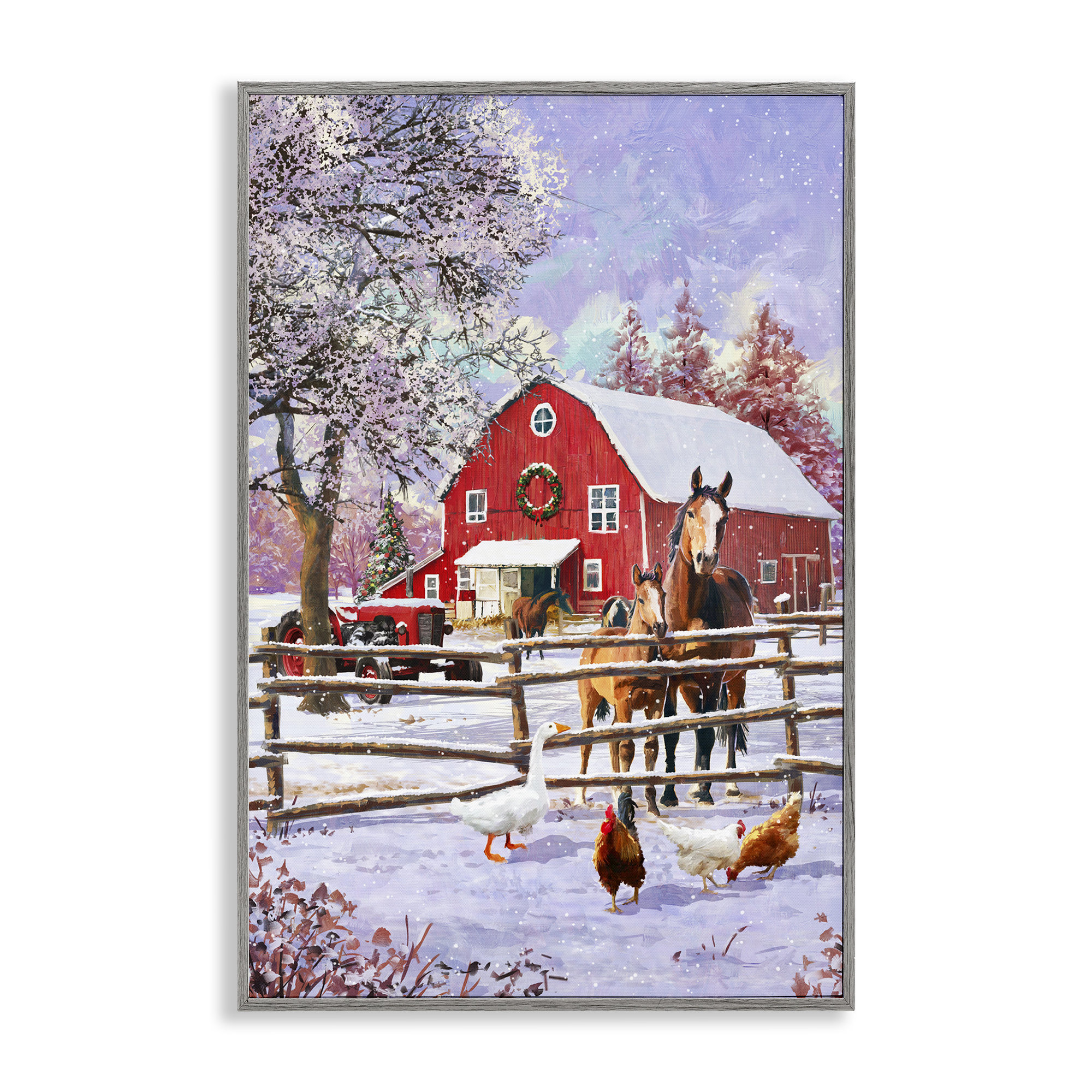 Ophelia & Co. Winter Farm Scene Framed Giclee Art by Pip Wilson | Wayfair