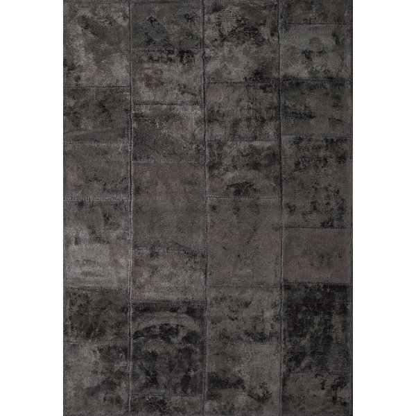 Ebern Designs Loska Dolina Anthracite Patchwork Cotton Machine Made ...