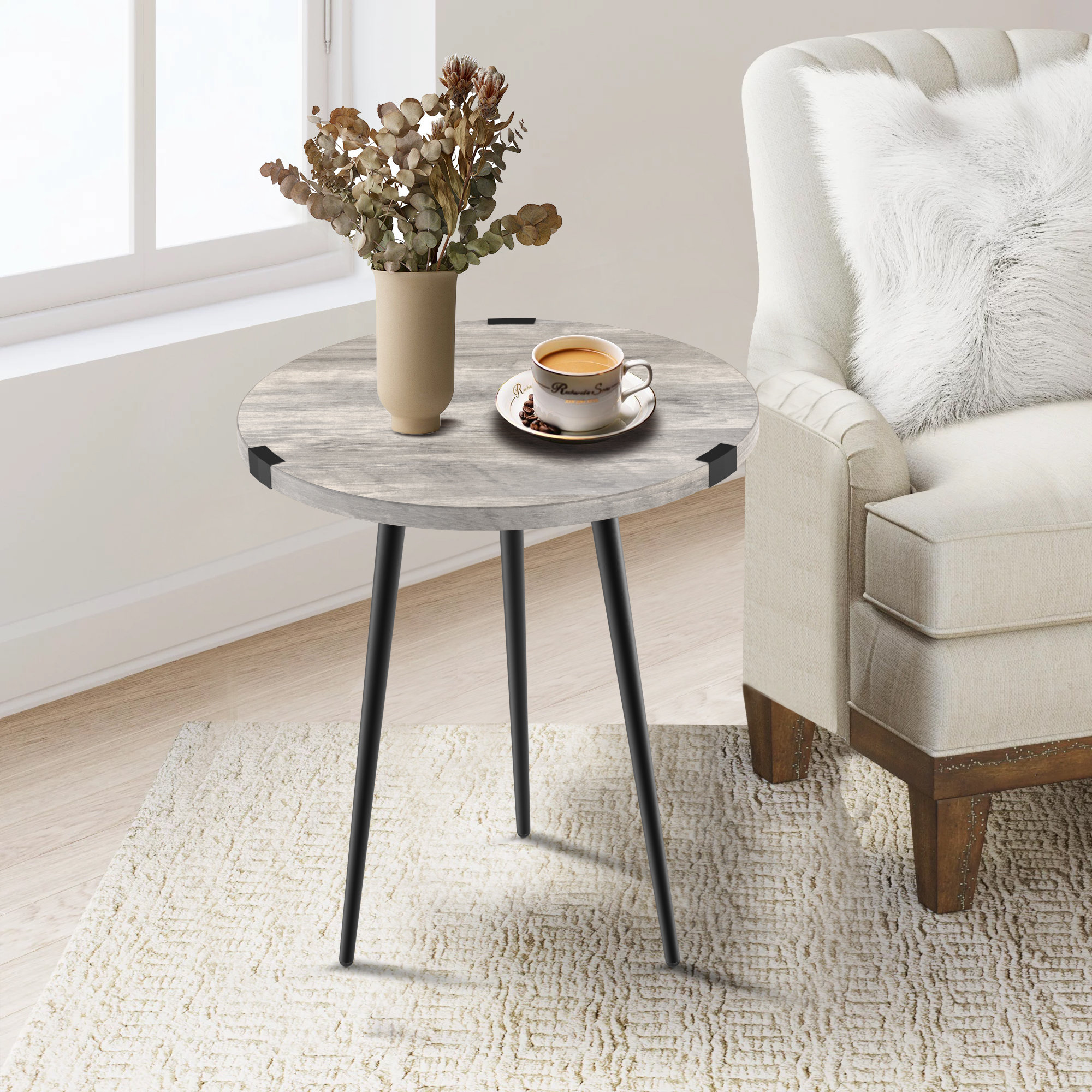 Corrigan Studio Chantay Round End Table with 3 Legs & Reviews - Wayfair ...