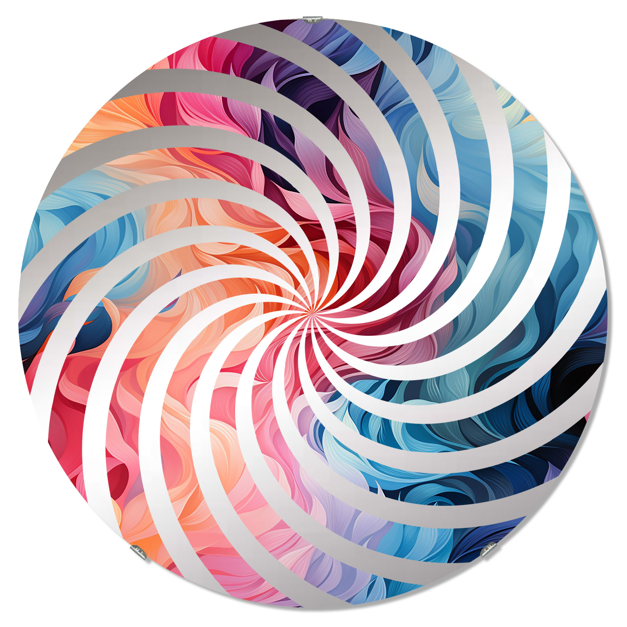 Design Art Pink And Blue Electric Swirls Infuse - Vortex Decorative ...